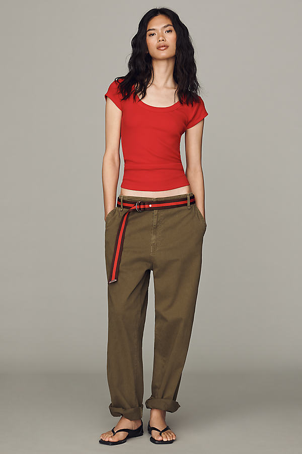 PILCRO Pilcro Slim Scoop-Neck Tee